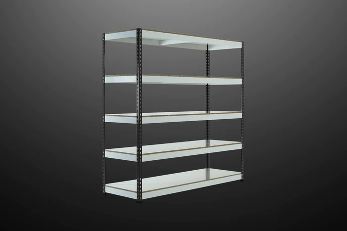 Black Rivet Long Span Shelving - Monarch Shelving