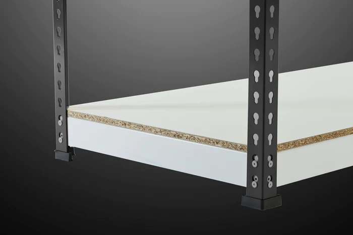 Black Rivet Long Span Shelving - Monarch Shelving