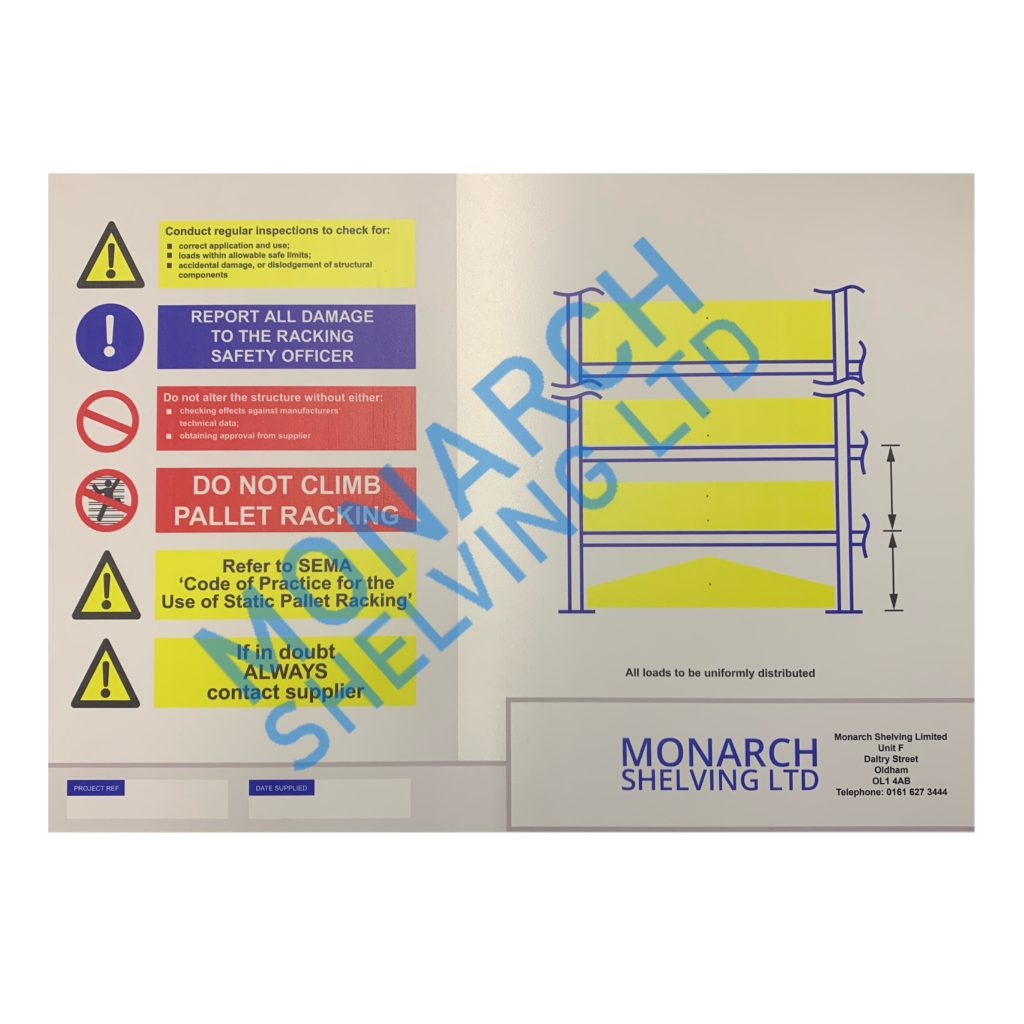 Load Notice - Monarch Shelving