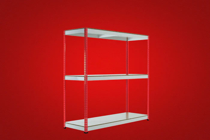 Red Rivet Long Span Shelving - Monarch Shelving