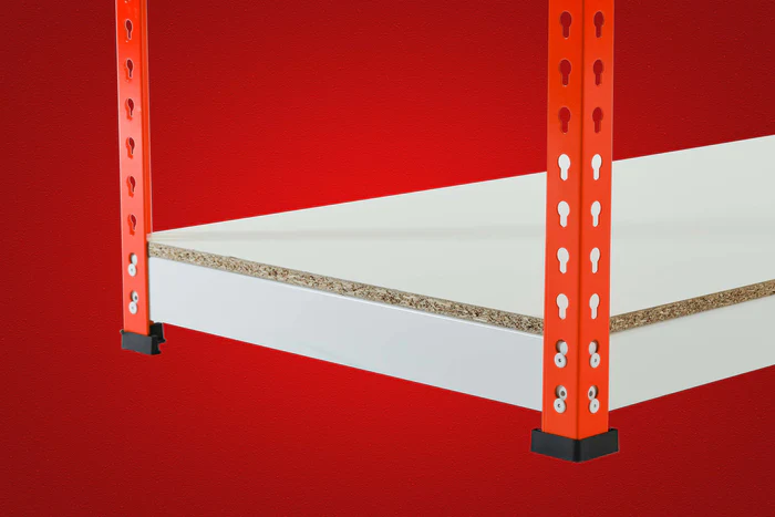 Red Rivet Long Span Shelving - Monarch Shelving