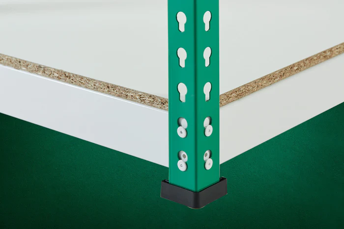 Green Rivet Long Span Shelving - Monarch Shelving