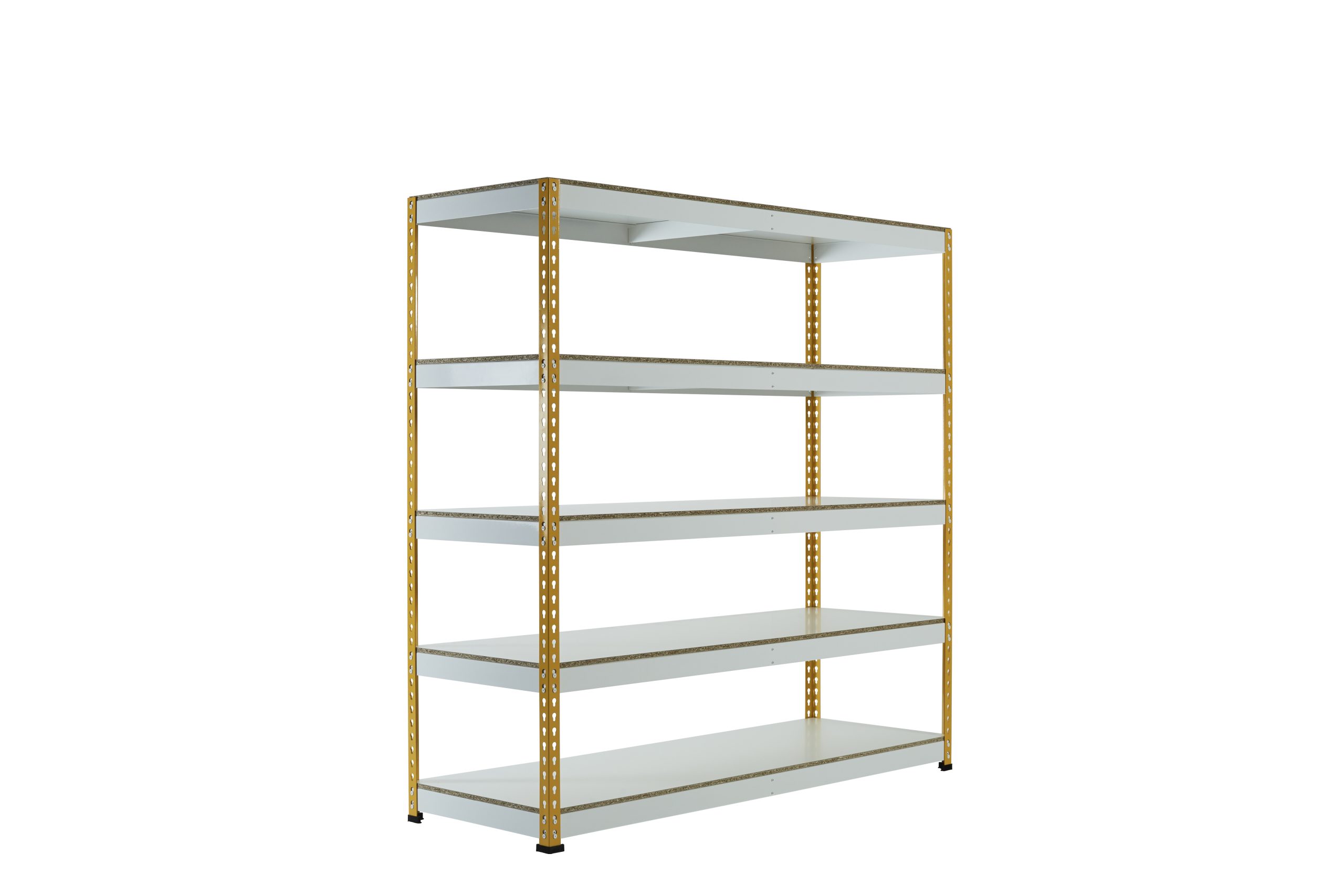 Yellow Rivet Long Span Shelving - Monarch Shelving
