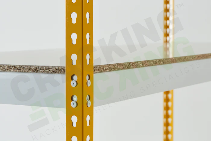 Yellow Rivet Long Span Shelving - Monarch Shelving